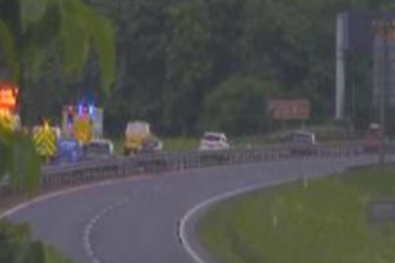 Collision on M90 triggers delays for drivers as emergency services ...