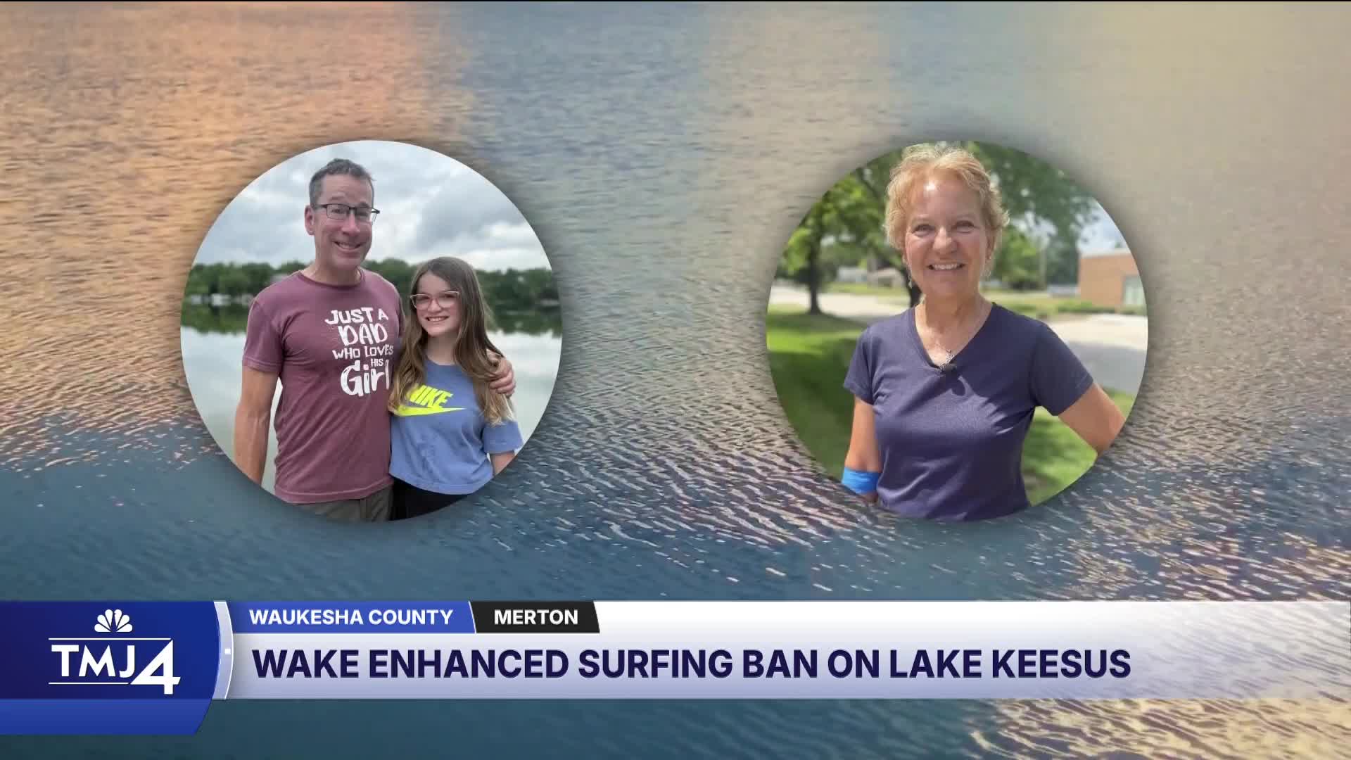 Wake enhanced surfing banned on Lake Keesus
