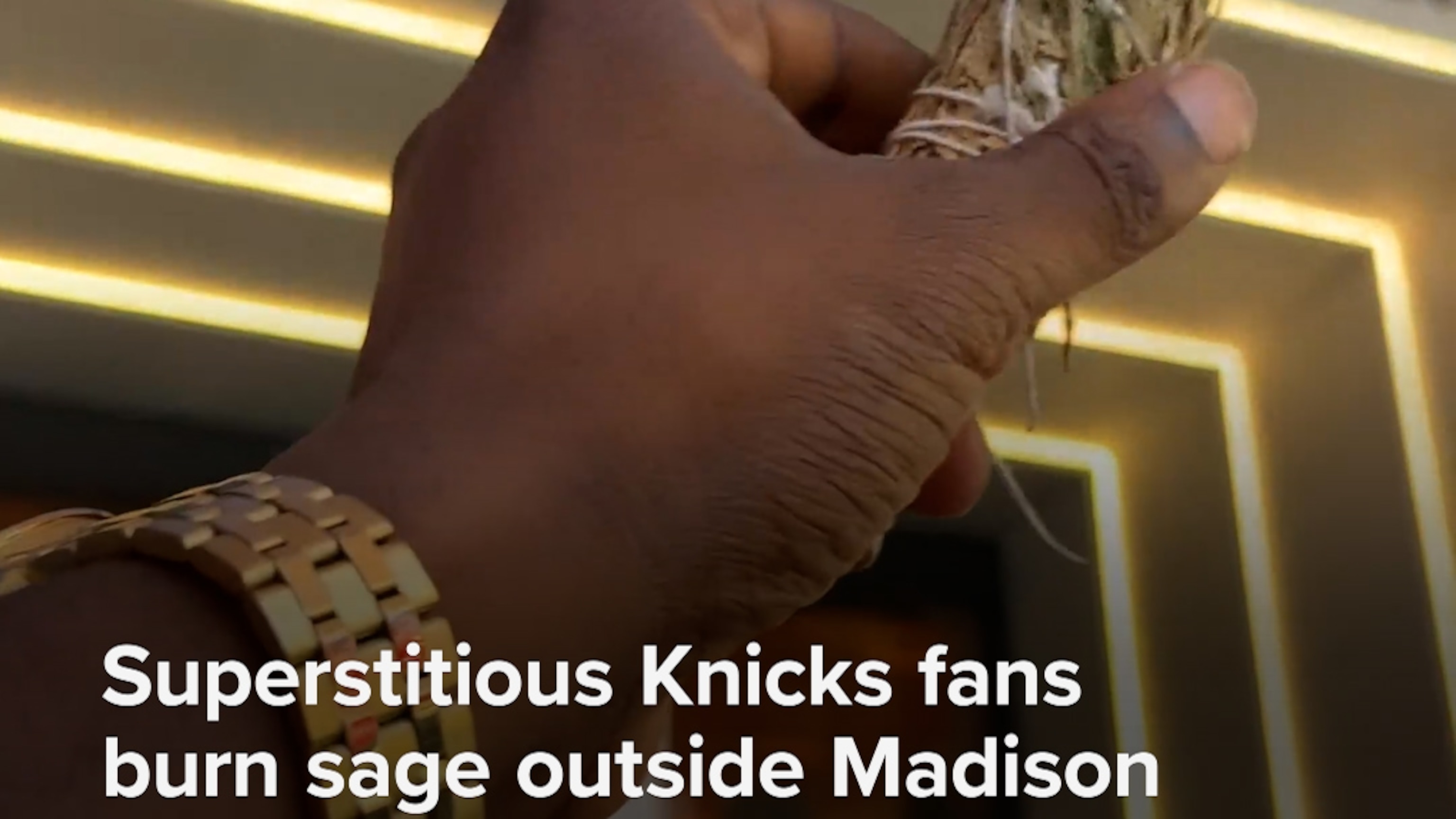Knicks fans burn sage outside Madison Square Garden after Game 3 loss