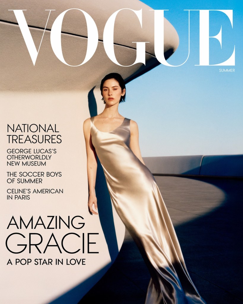 Gracie Abrams serves minimalist glamour as Vogue's summer 2026 cover girl