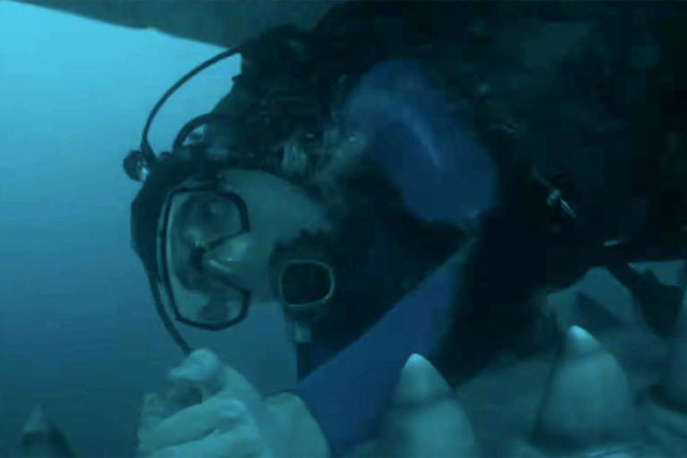 Giant squid drags Austin Abrams inside a giant whale in heart-pounding ...