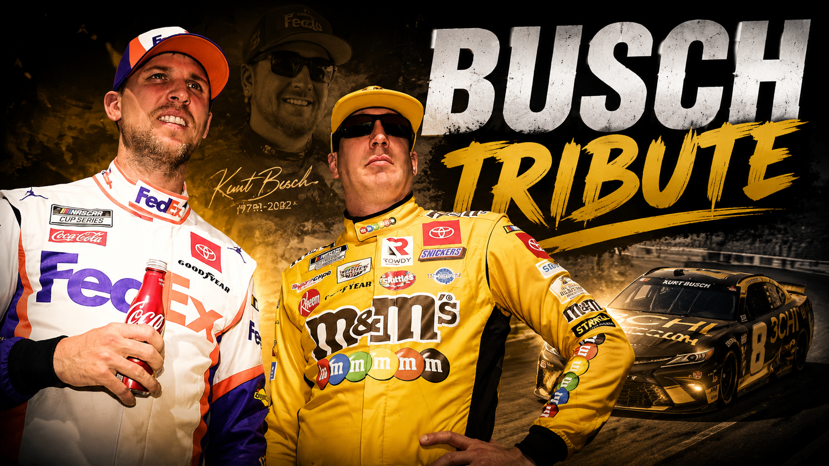 Denny Hamlin honors Kyle Busch with emotional Michigan tribute