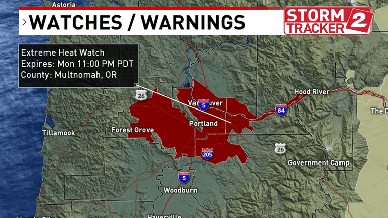 'Extreme heat watch' issued for Portland metro area as high temps could ...