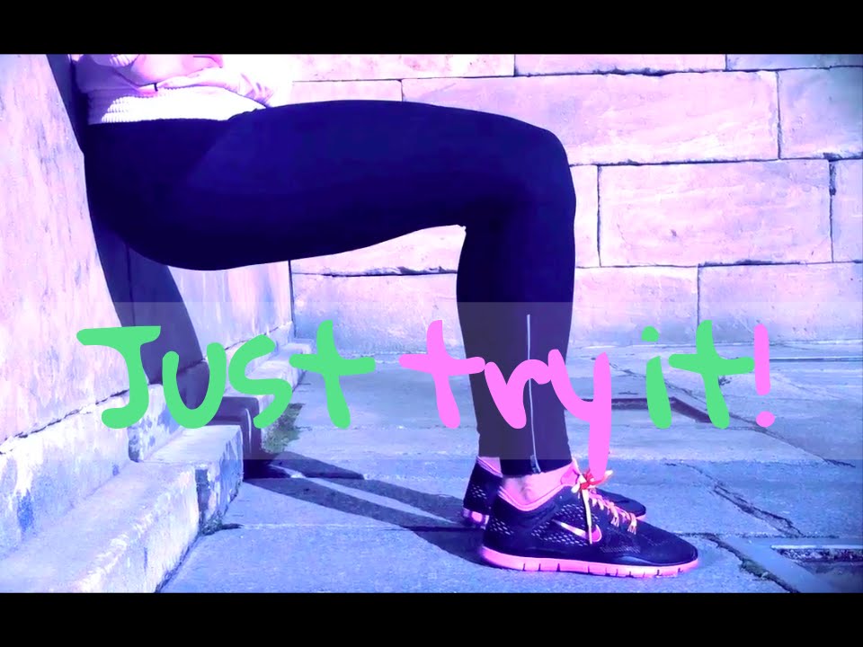 Wall squat exercise to tone your thighs and buttocks