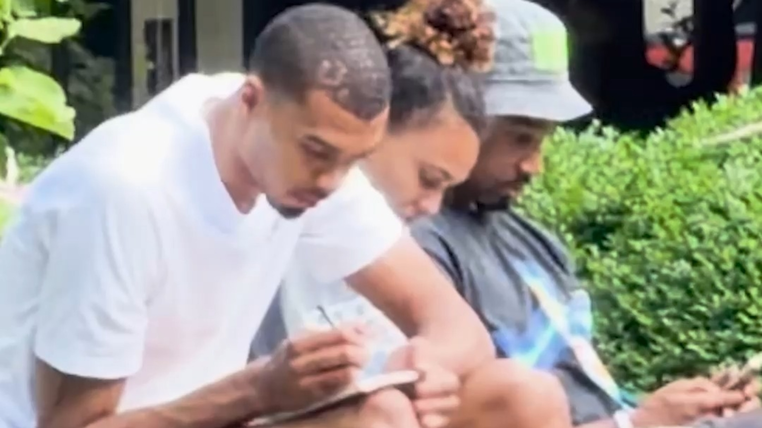 San Antonio Spurs' Victor Wembanyama seen drawing at park ahead of Game 3