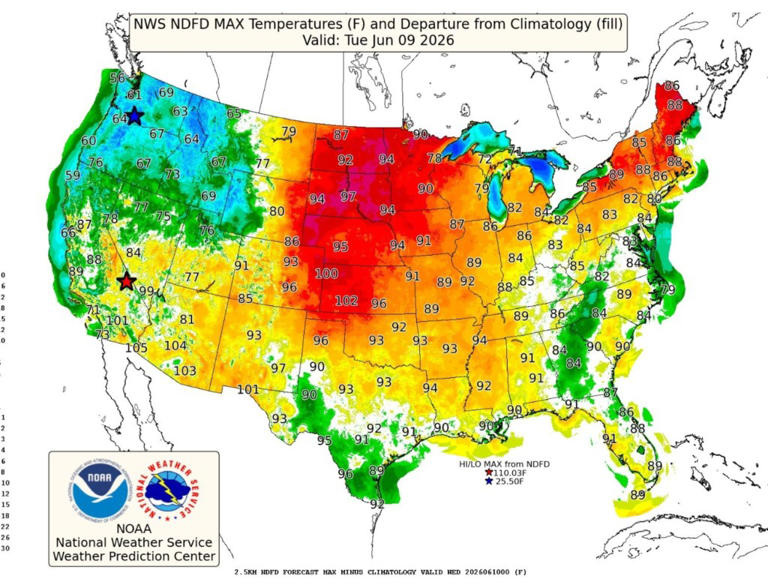 Maps show states hit hardest by incoming heat wave: "Dangerous"