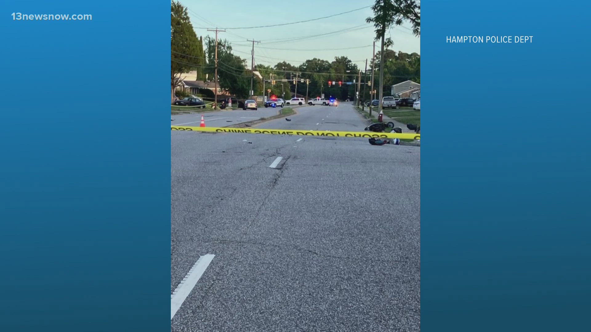 Woman dead after a crash involving a moped in Hampton