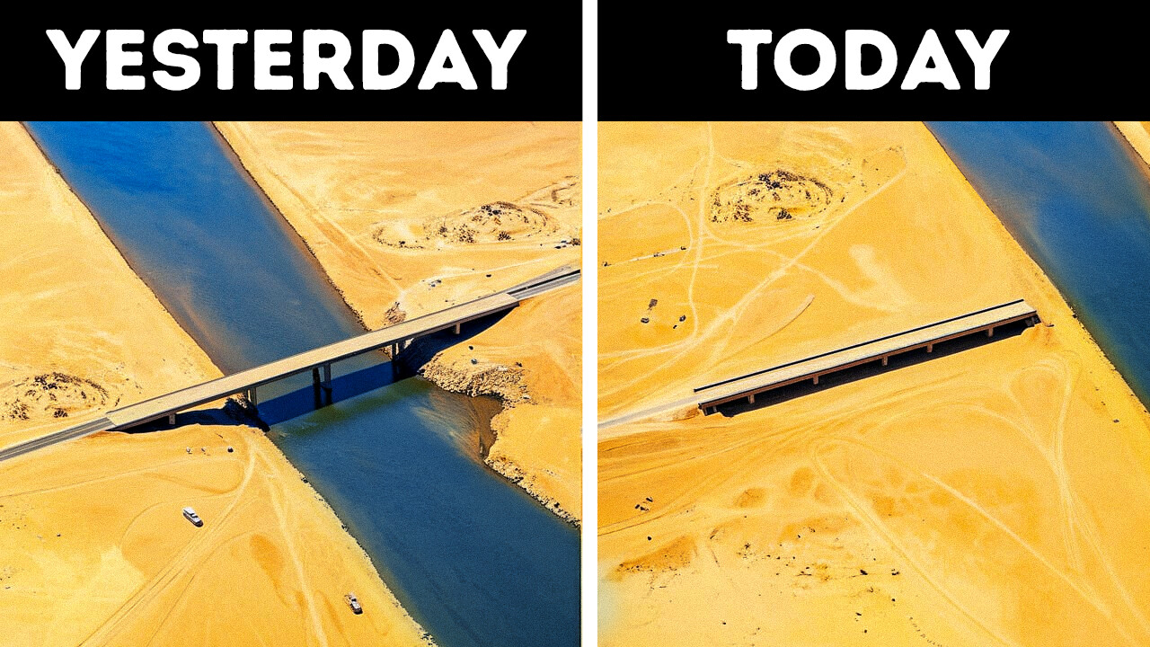 How a river left its bridge behind: A fascinating story