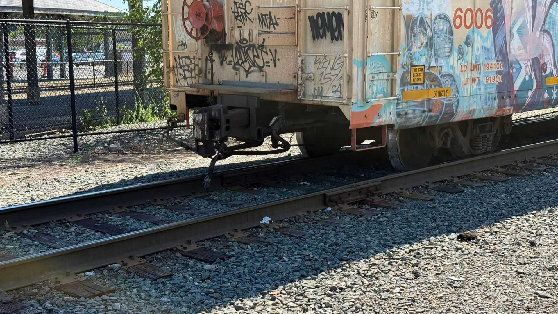 Traffic diverted after cargo train derails at MBTA station