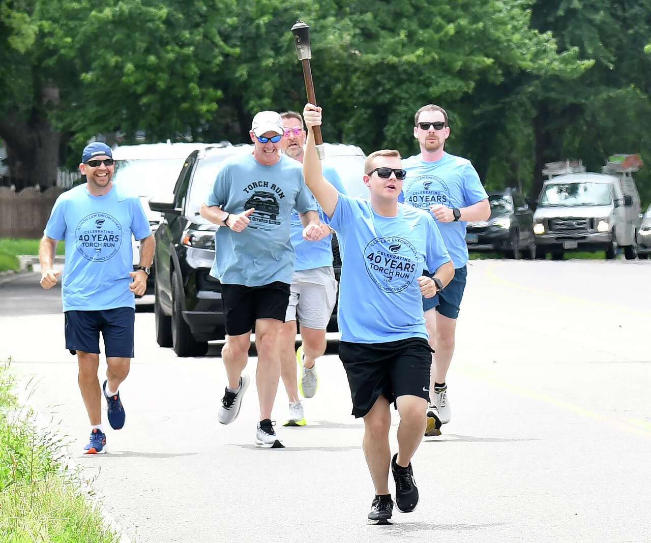 Edwardsville police join torch run to support Special Olympics Illinois
