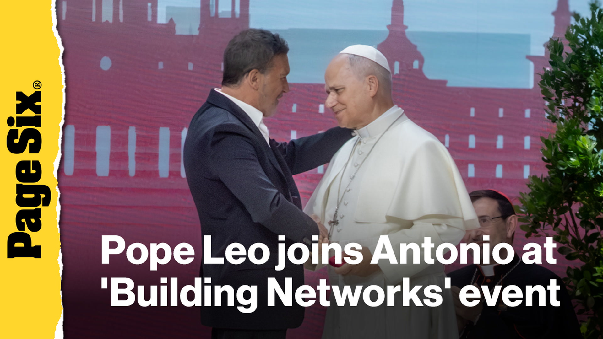 Pope Leo joins Antonio Banderas at 'Building Networks' gathering in Spain
