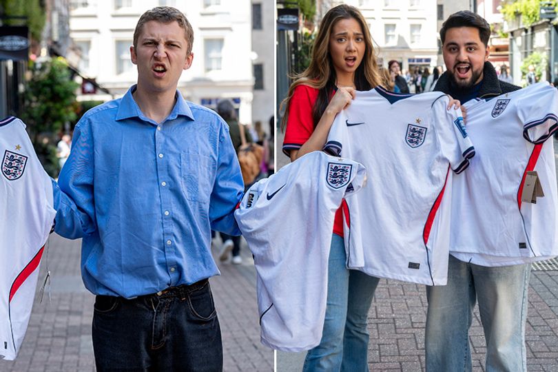England fans can't tell the difference between £12 fake football shirts ...