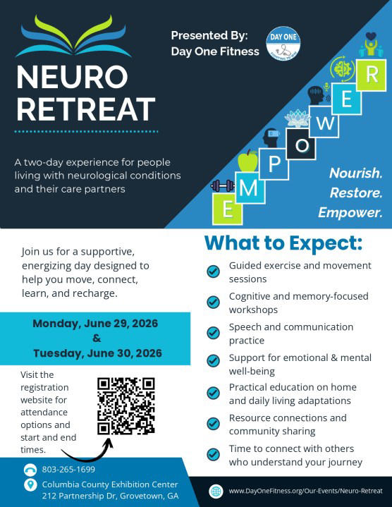 Jennie: Day One Fitness hosting 2-day neuro retreat June 29 & 30