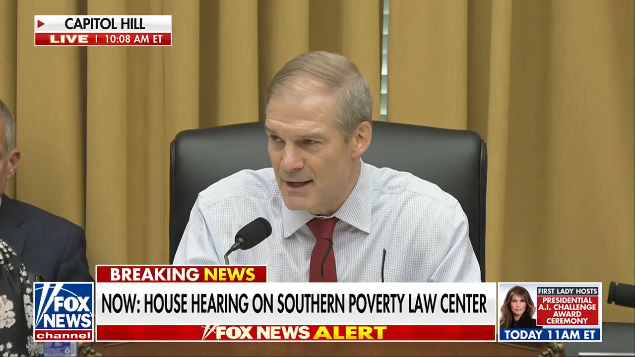 Jim Jordan accuses Southern Poverty Law Center of manufacturing hate ...