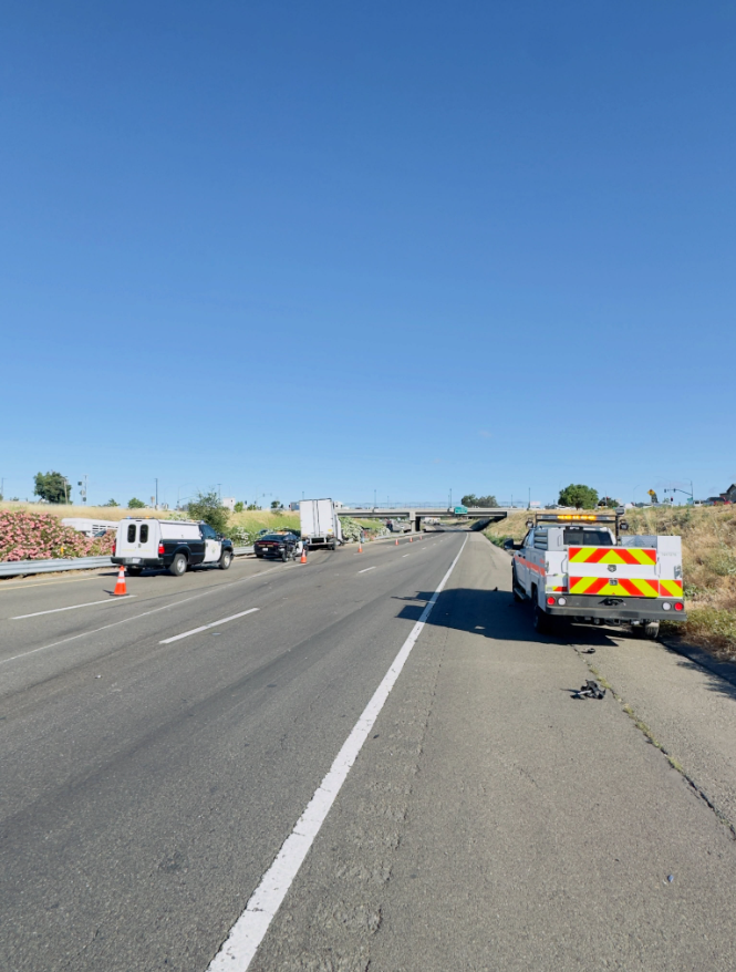 Highway 99 crash involving Caltrans vehicle, big rig leads to hazmat ...