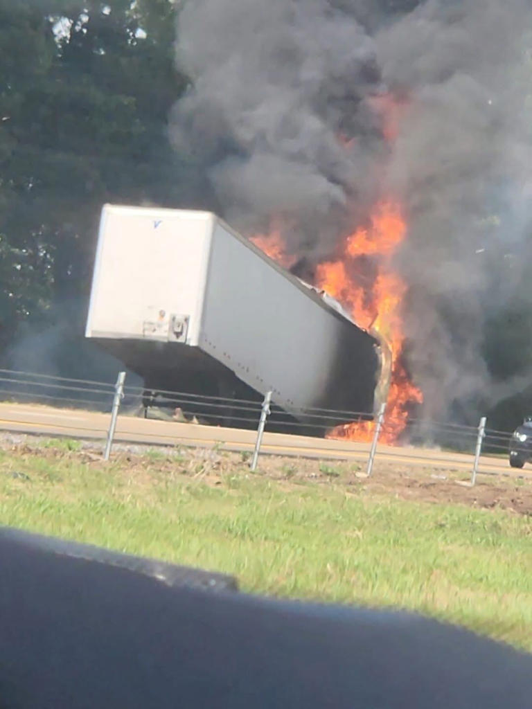 Rush hour traffic at standstill due to semi fire on I-40 West
