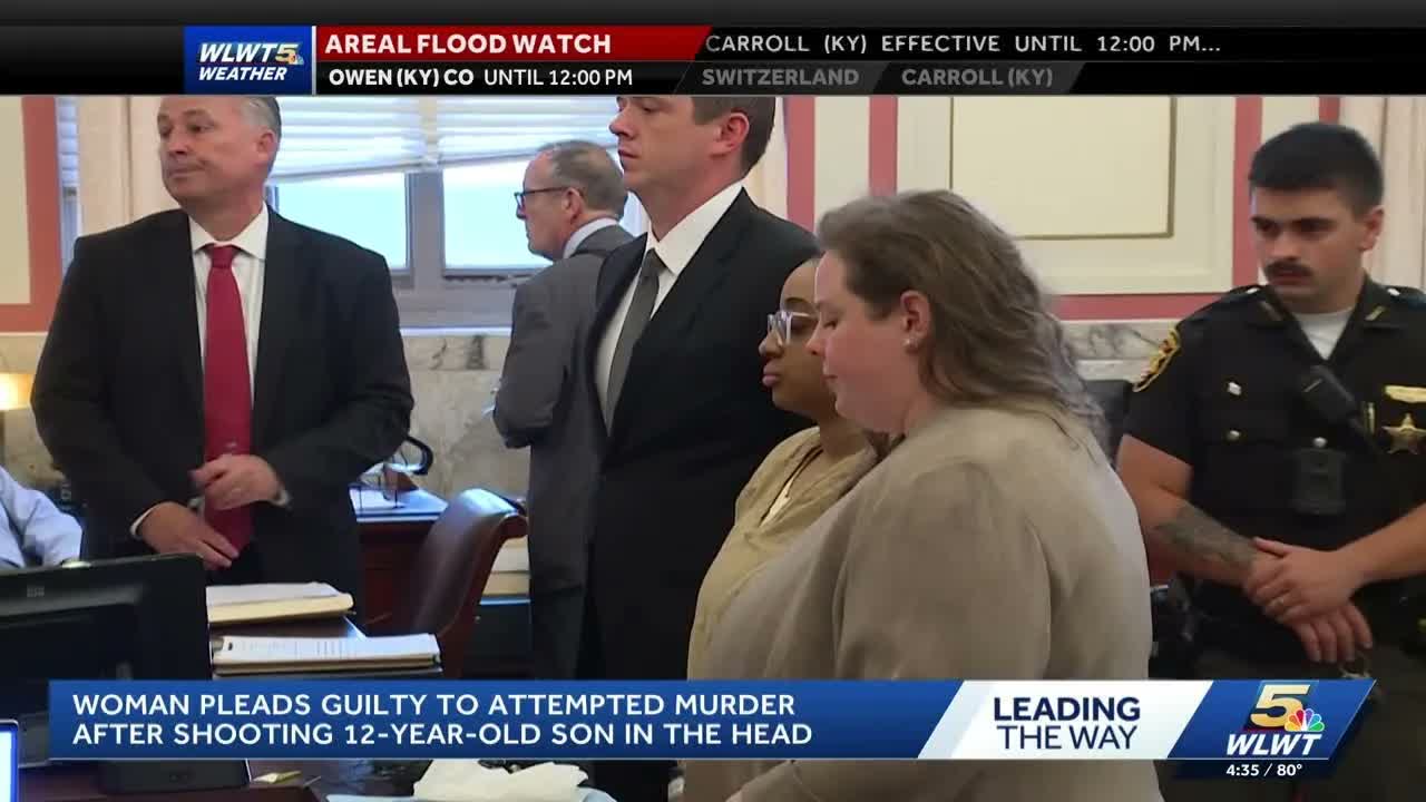 Woman pleads guilty to attempted murder in shooting of 12-year-old son