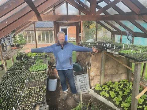 Early spring tour of Charles Dowding's no dig vegetable garden
