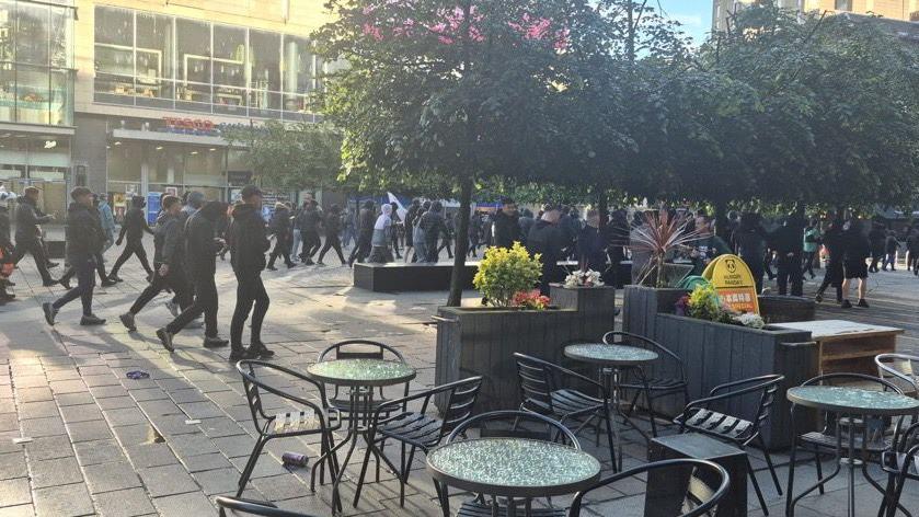 Protests across Scotland follow Belfast knife attack