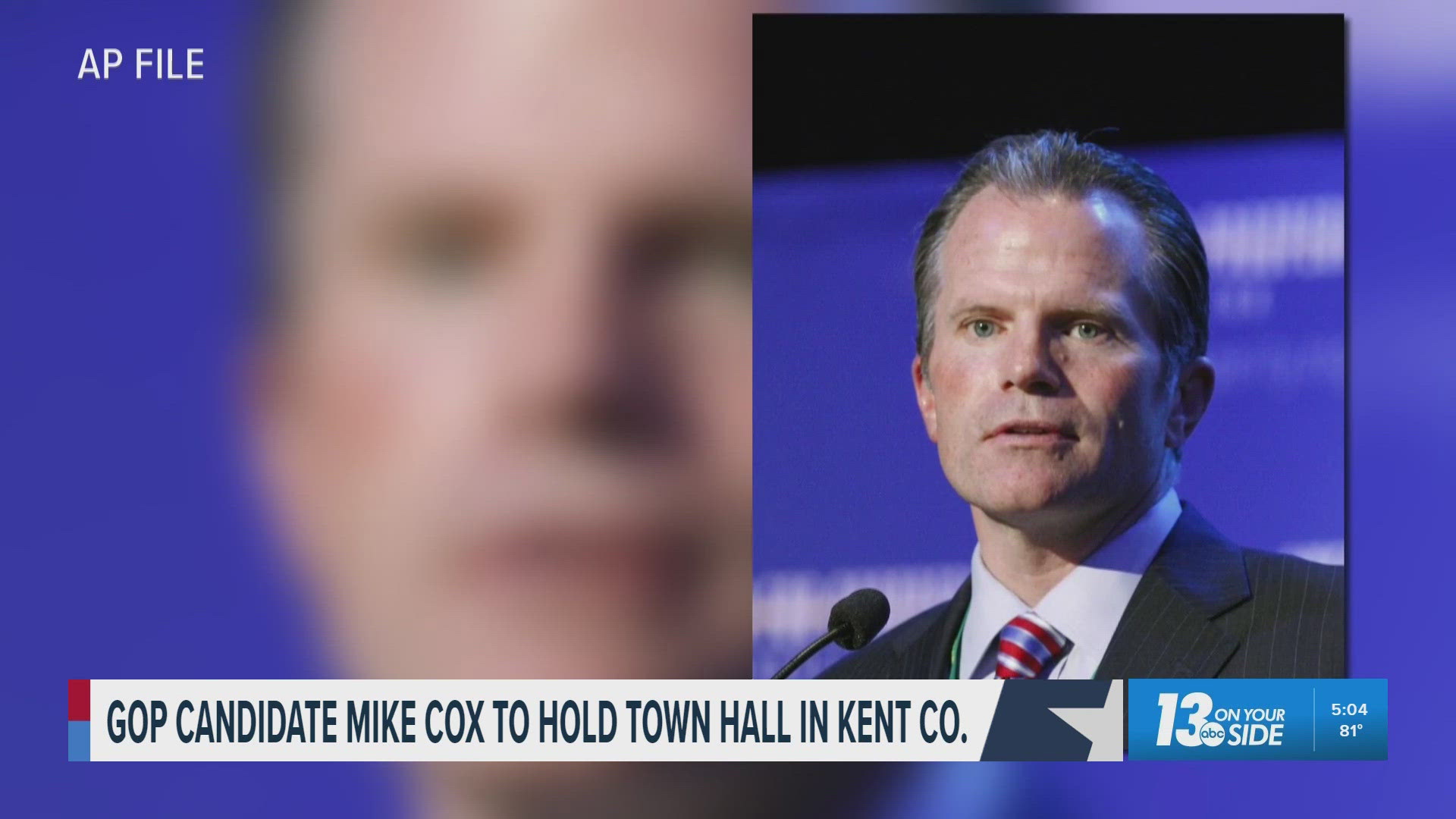 GOP candidate Mike Cox to hold town hall in Kent County