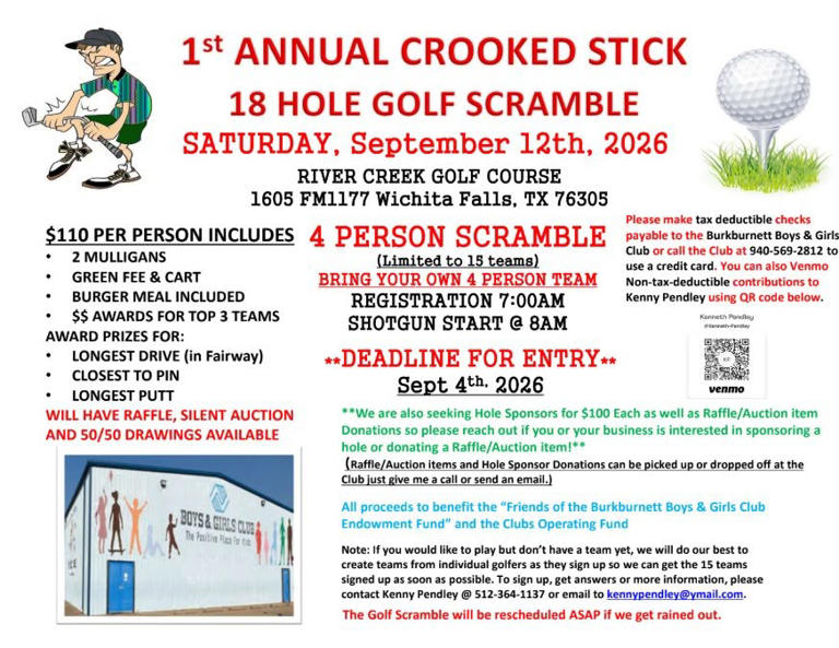 Burkburnett Boys & Girls Club hosts inaugural golf scramble