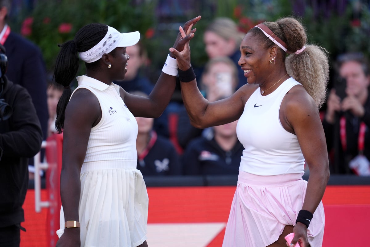Williams, 44, triumphant on comeback in first match in four years