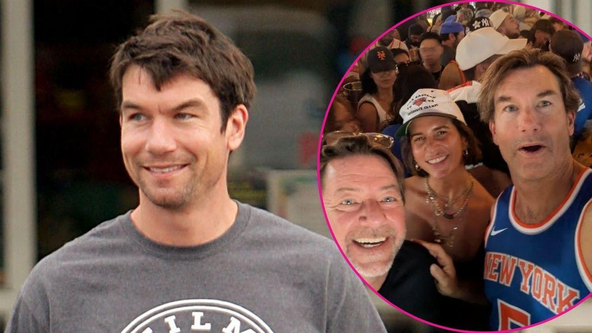 Jerry O'Connell shows off ripped arms in Knicks jersey while rooting ...