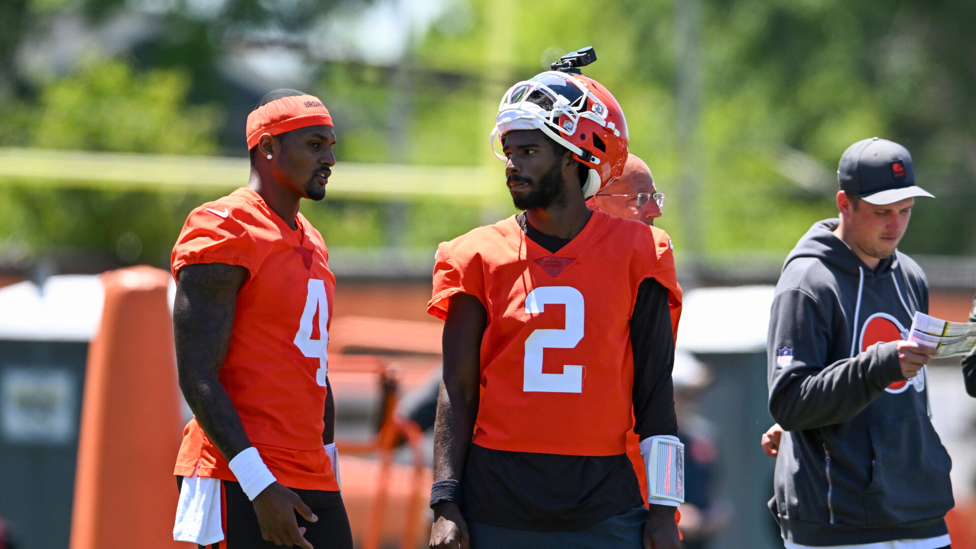 Todd Monken not ready to name QB1, Shedeur Sanders, Deshaun Watson to ...