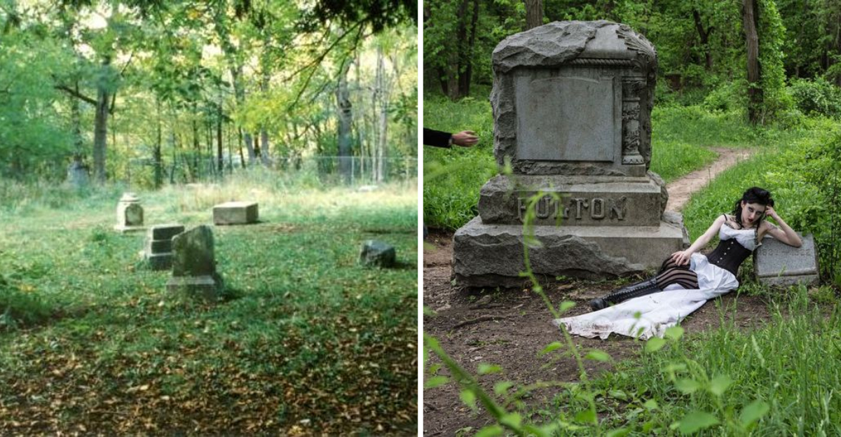 The Illinois cemetery where a 1991 photo captured a woman who wasn’t there