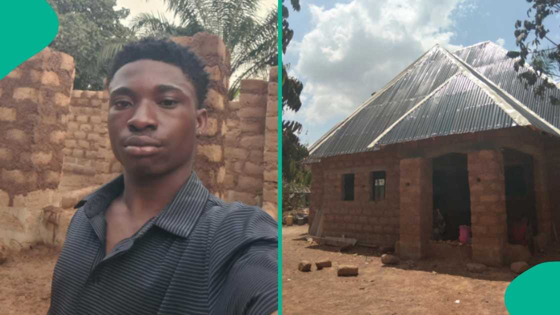 Young Nigerian man celebrates building house, posts viral video