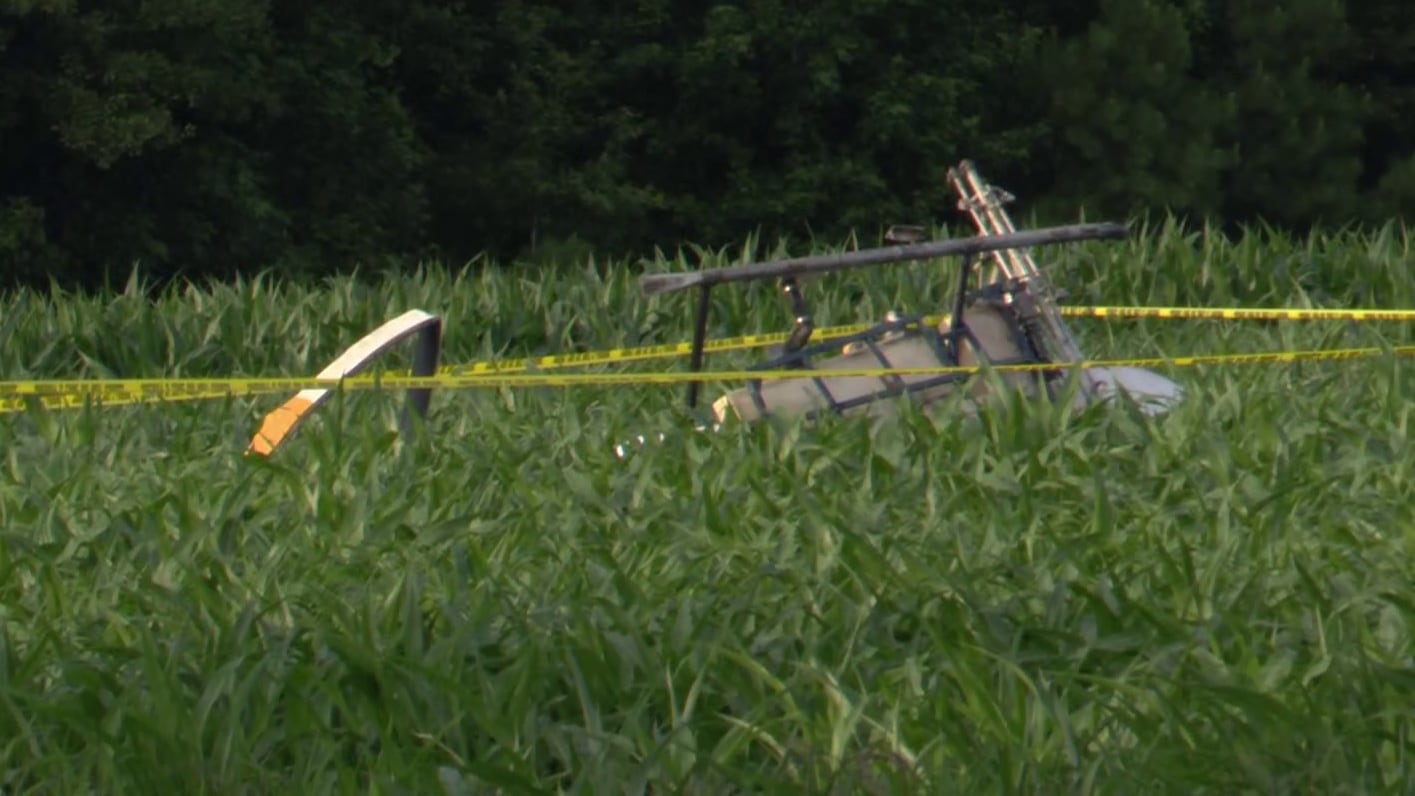 Pilot hurt after helicopter crashes into corn field in South Carolina