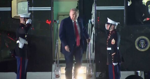 Trump seen visibly swaying while exiting helicopter after 'sleep ...