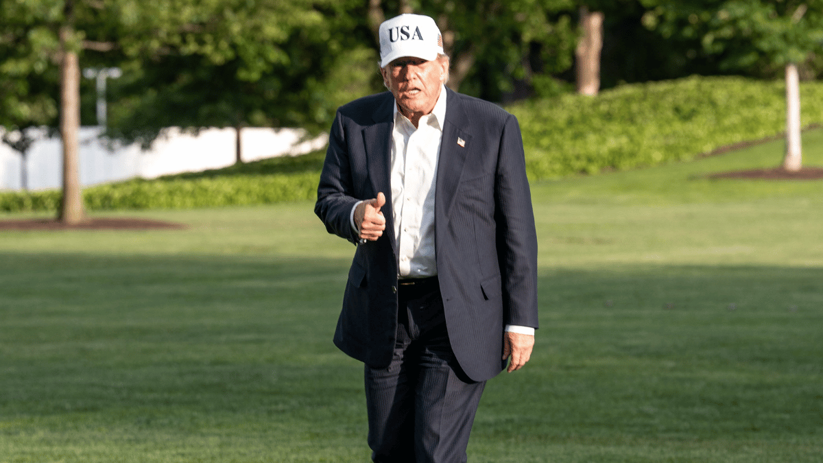 Donald Trump, 79, struggles to walk in a straight line after being ...