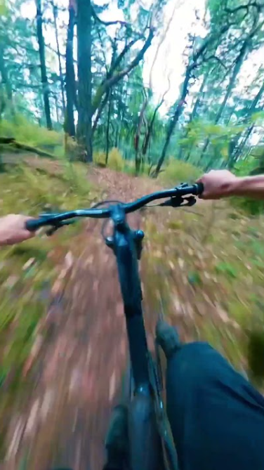 Speed run on MTB trail