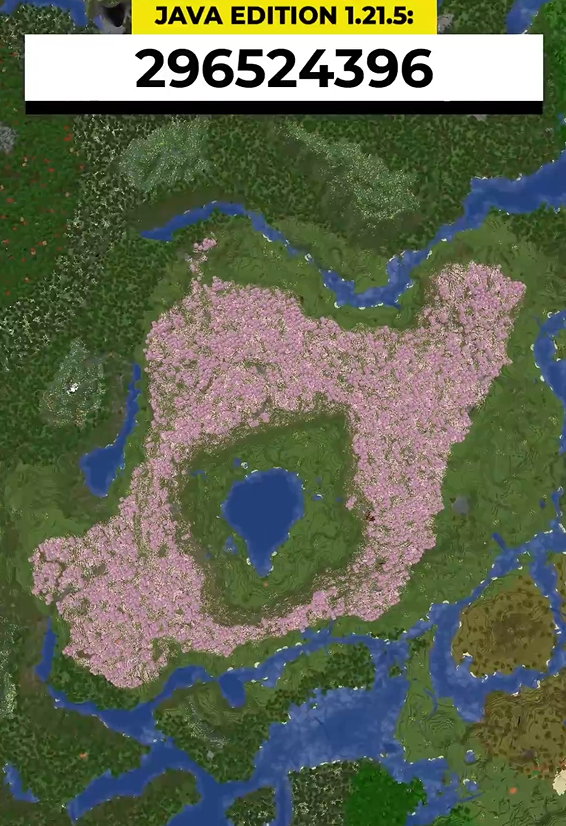 Minecraft cherry grove circle lake seed: Beautiful world generation seed
