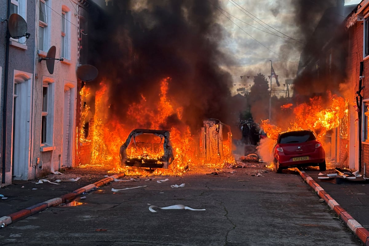 Belfast in flames: Homes and cars torched amid knife attack uproar