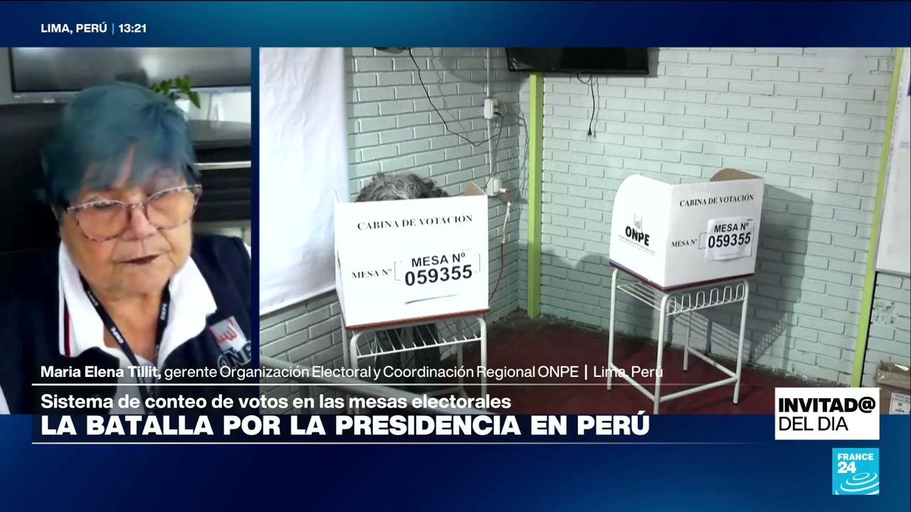María Elena Tilit, gerente del ONPE en Perú, habla sobre el escrutinio ...