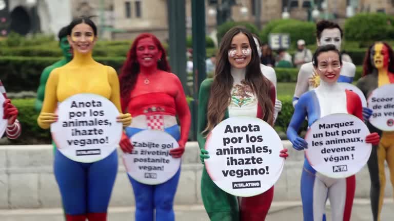 Vegans and human rights activists stage protests in World Cup host ...
