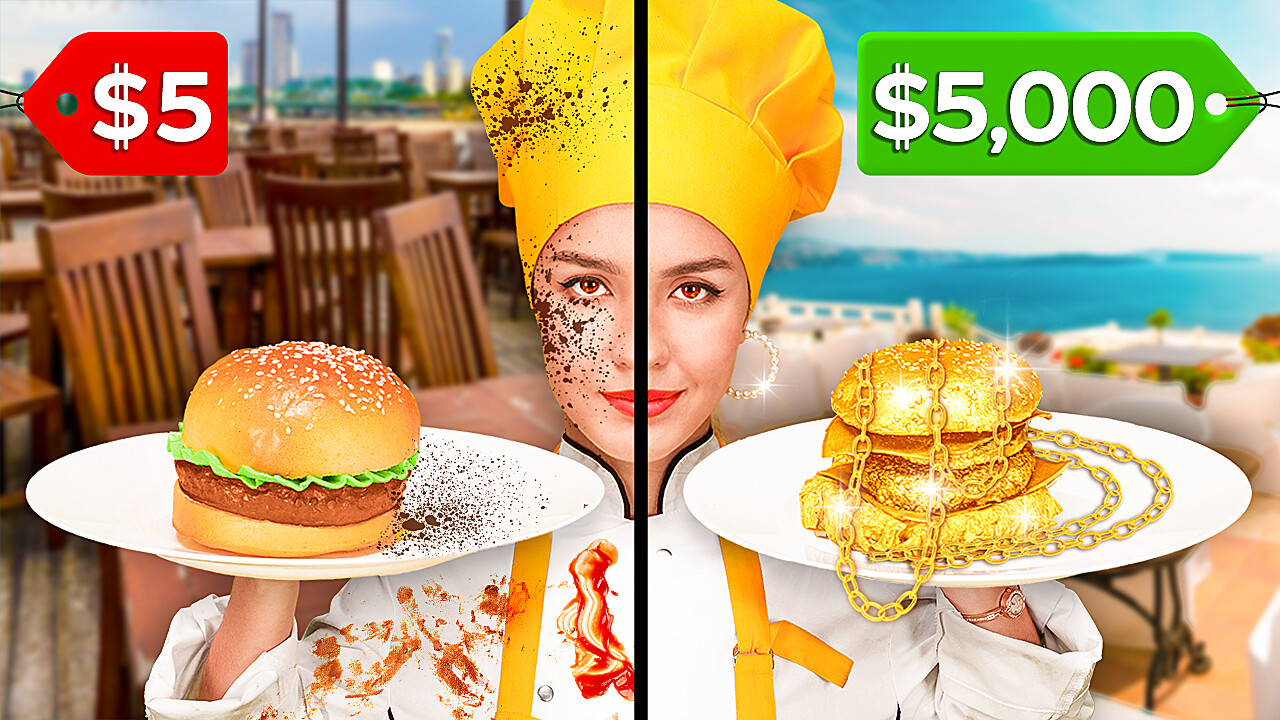 Expensive vs affordable food challenge: City girl meets village girl