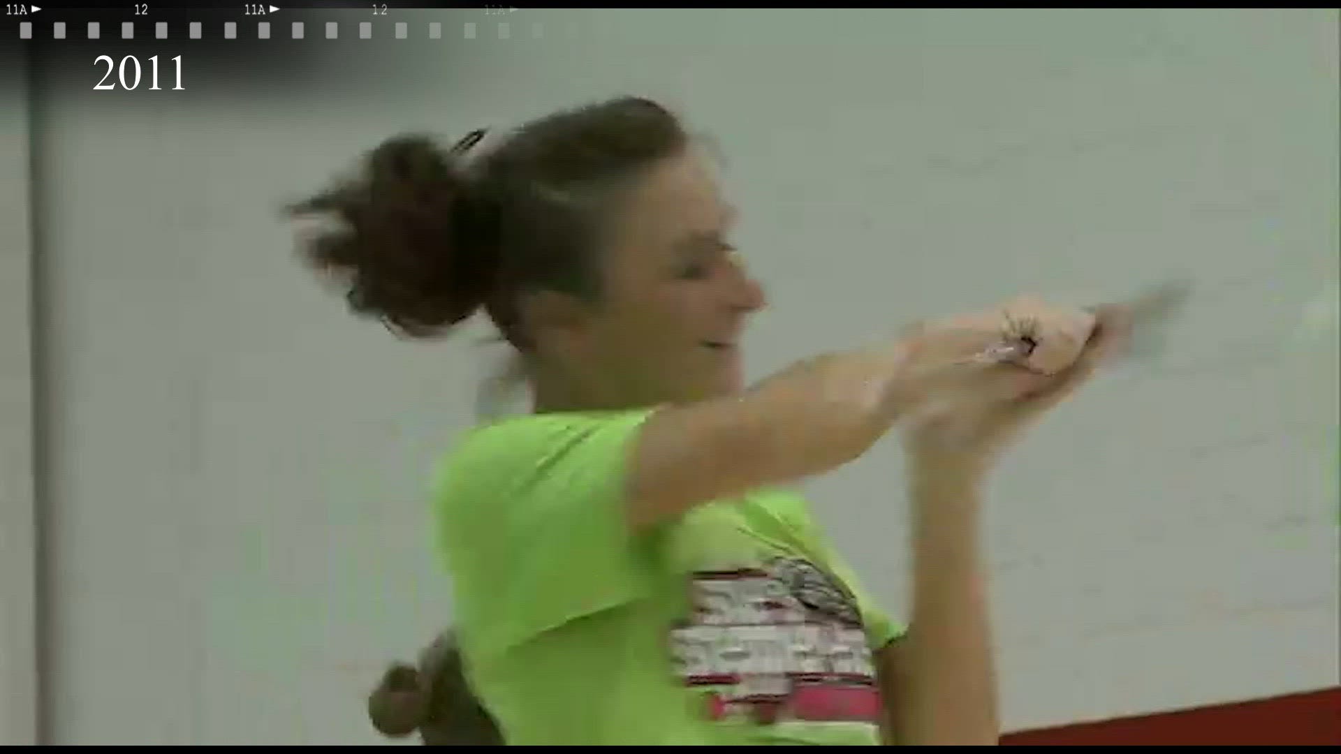 Andy Kendeigh learns some moves from the world champion Sue's Stepper ...
