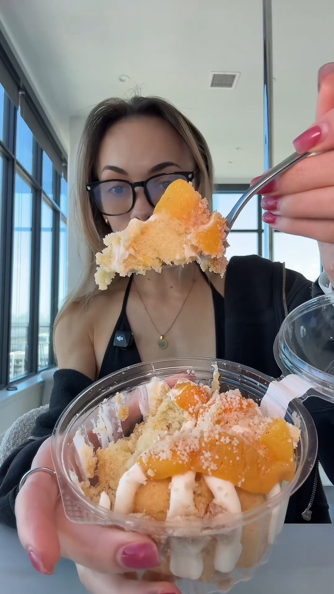 Peach cobbler bundtlet at Nothing Bundt Cakes!