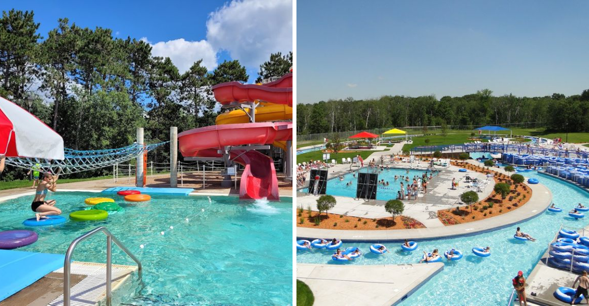 Minnesota’s largest water park features a wave pool, water slides and more