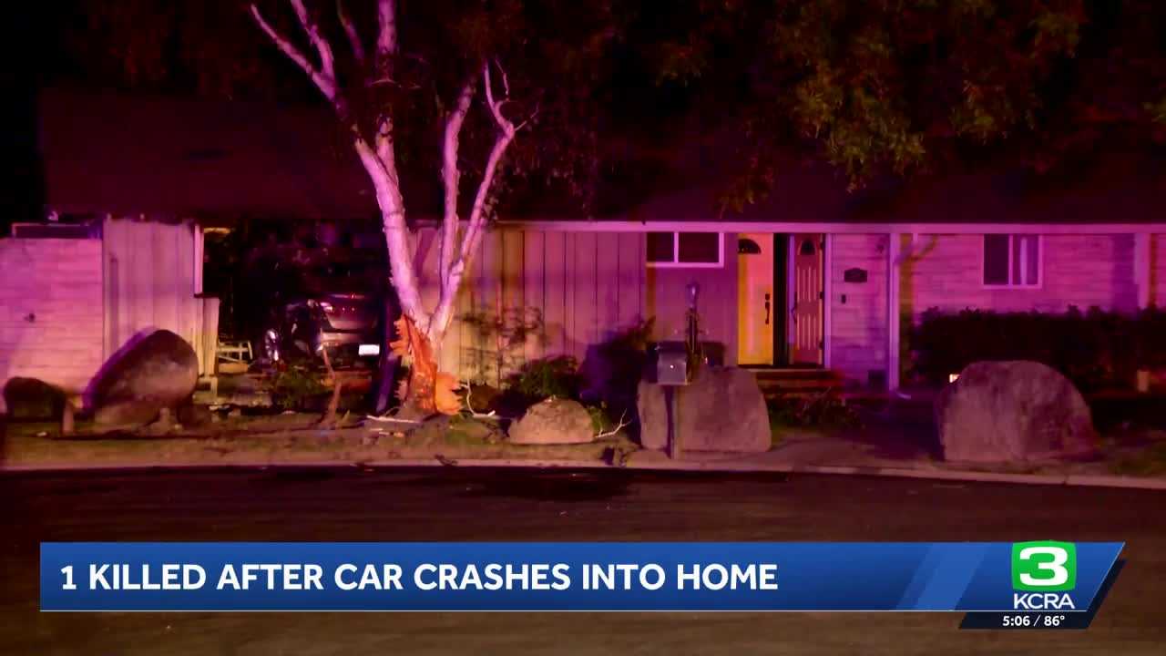 Police pursuit leaves one person dead after car crashes into Modesto home