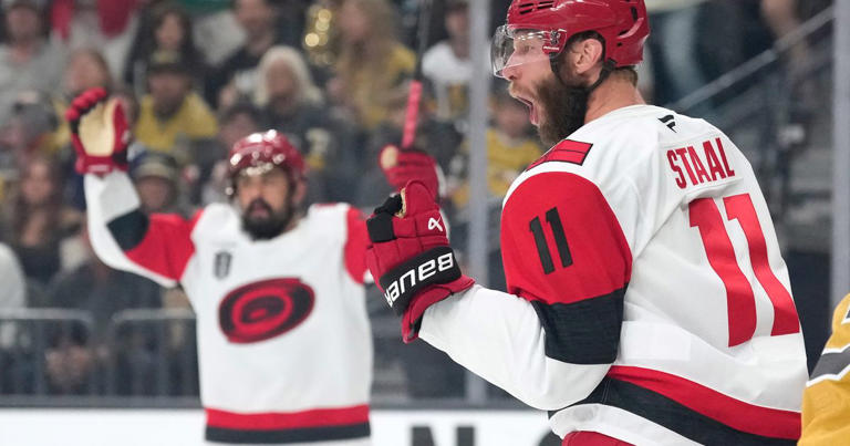 Staal scores twice, Bussi delivers as Hurricanes win Game 4 of Stanley ...