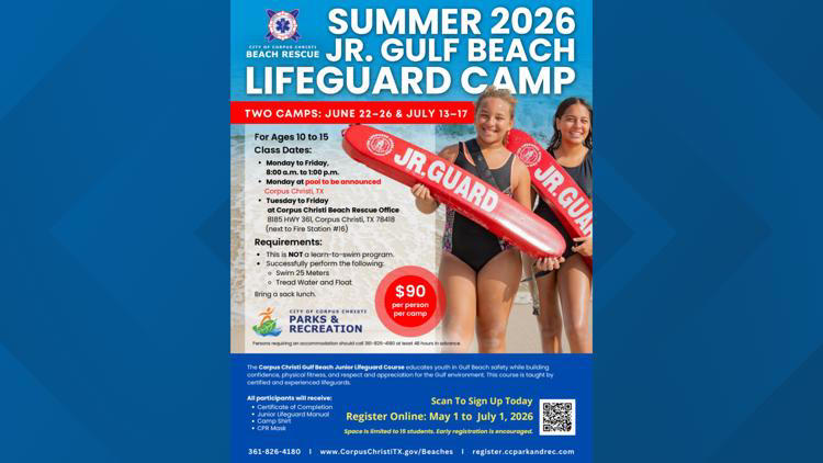 Corpus Christi brings back junior beach lifeguard camp for summer 2026
