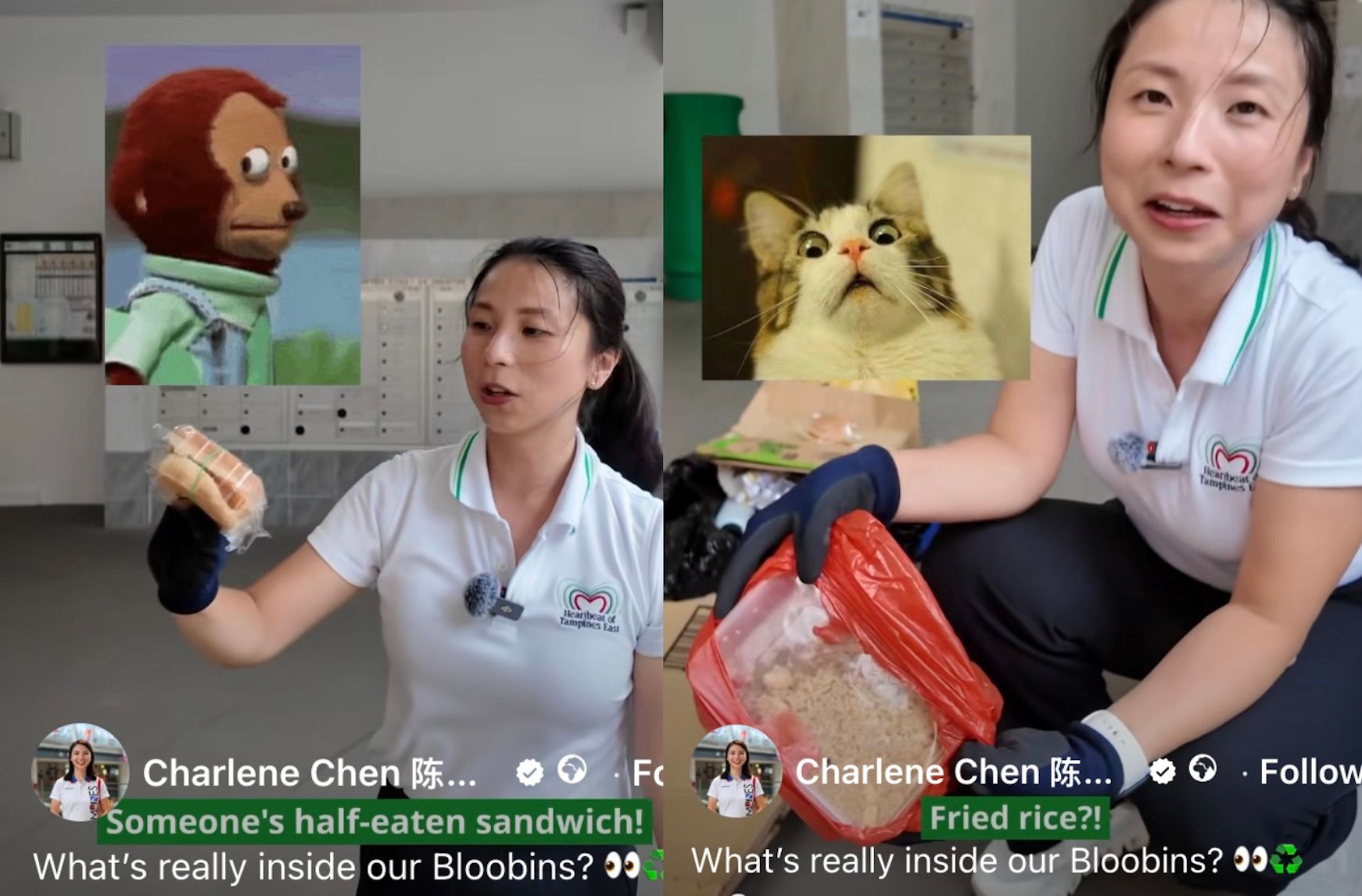 Tampines MP dives into dumpster bin to show the mistakes people make in ...