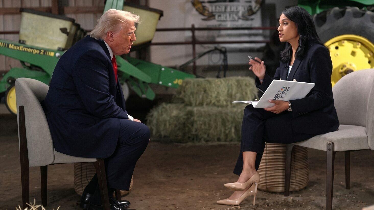 Trump walks away from interview following clash over election questions