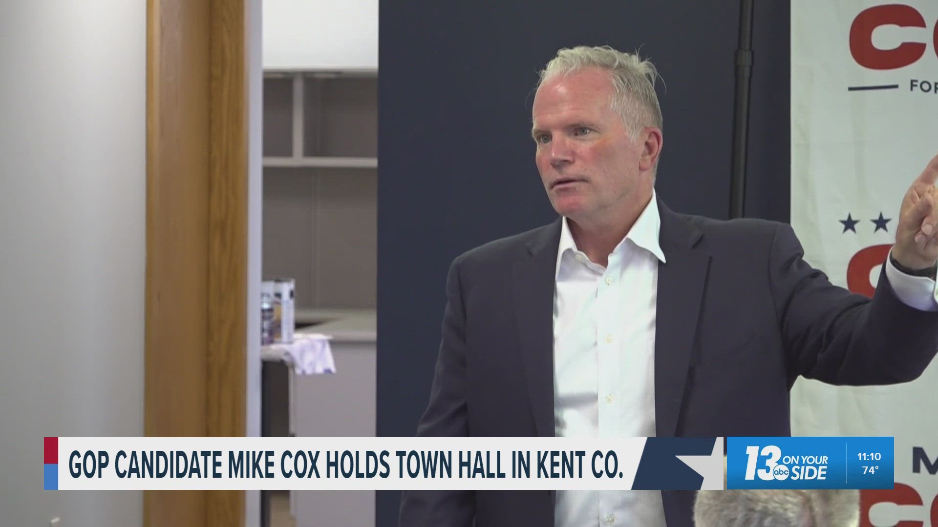 GOP gubernatorial candidate Mike Cox holds town hall in Kent County
