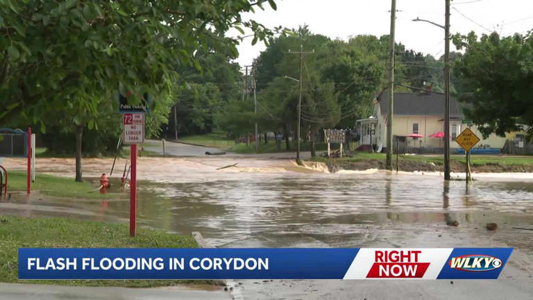 Flooding in Corydon closes streets, leaves residents cleaning up