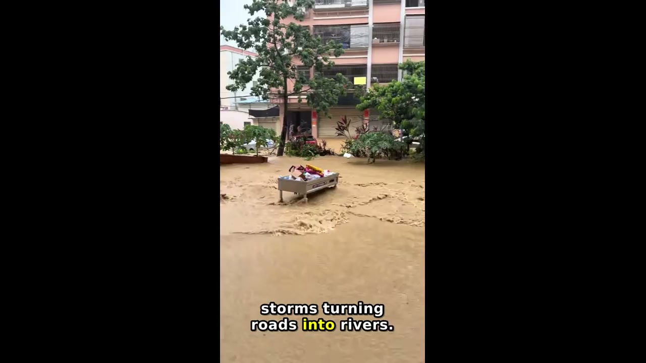 Massive floods sweep through Guangdong, China